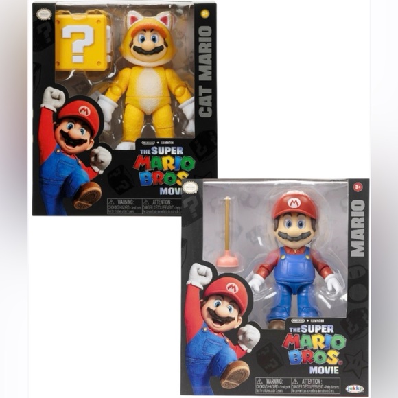 Nintendo | Toys | Set2 Super Mario Bros Movie 5 Inch Cat Mario Mario ...